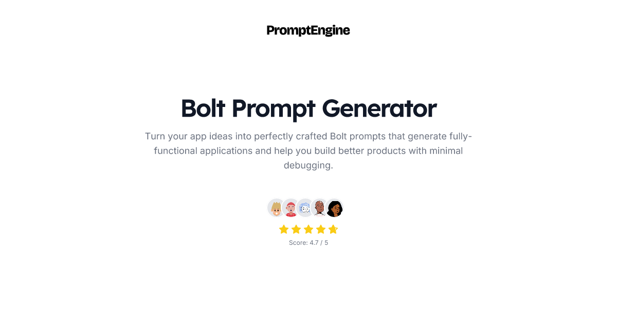 Free Bolt Prompt Generator - No Sign-Up