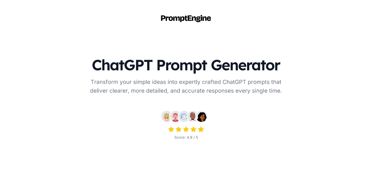 Free ChatGPT Prompt Generator - No Sign-Up