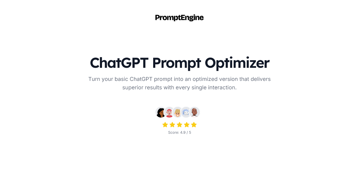 Free ChatGPT Prompt Optimizer - No Sign-Up